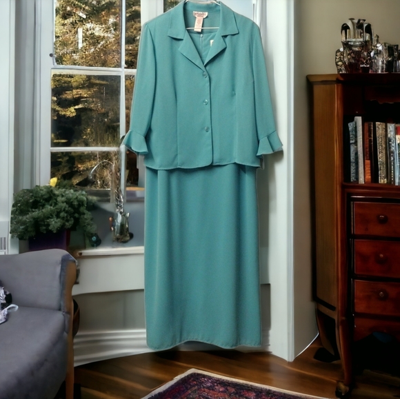 Studio One | Dresses | Vintage Studio Maxi Dress And Jacket Set Womens ...